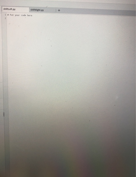 Solved Instructions A bit shift is a procedure whereby the | Chegg.com