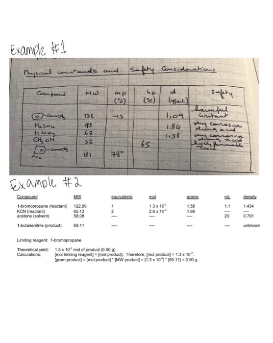 Solved Help?Using the information given in the procedure, | Chegg.com