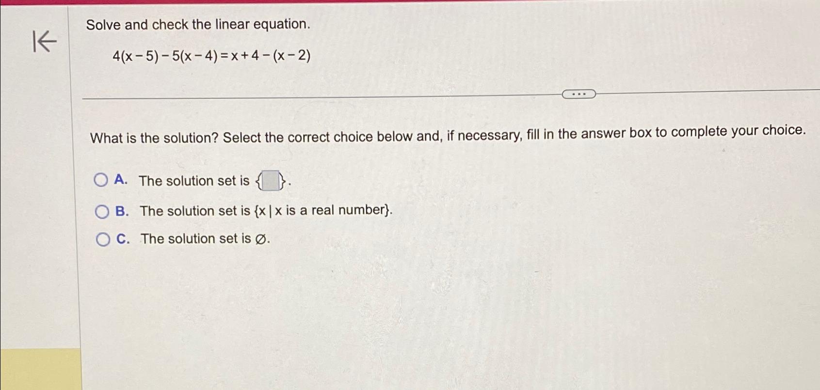 Solved Solve and check the linear | Chegg.com