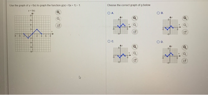 Solved Choose the correct graph of g below Use the graph of | Chegg.com