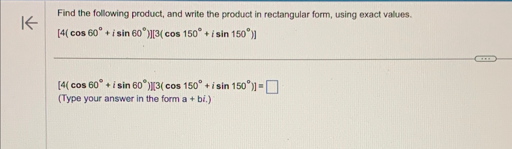 Solved Find the following product, and write the product in | Chegg.com