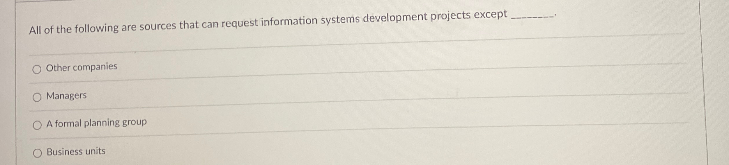 Solved All of the following are sources that can request | Chegg.com