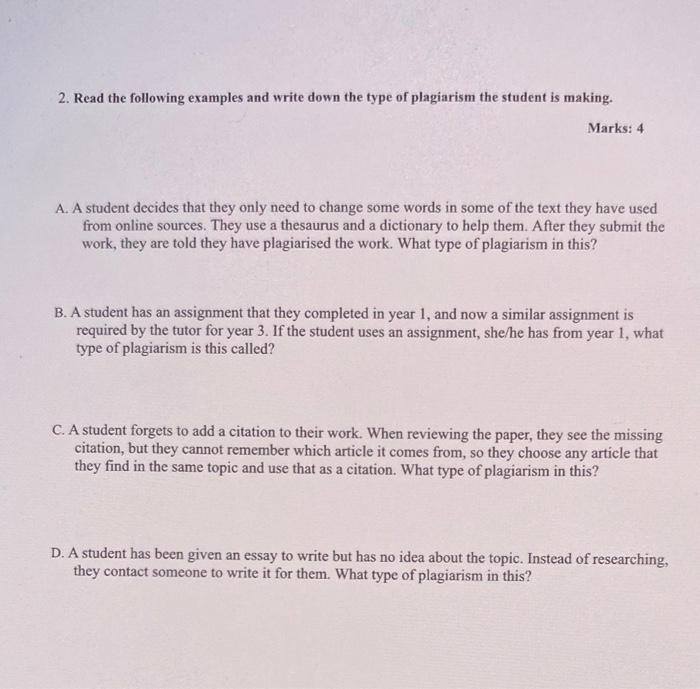 Solved 2. Read the following examples and write down the | Chegg.com