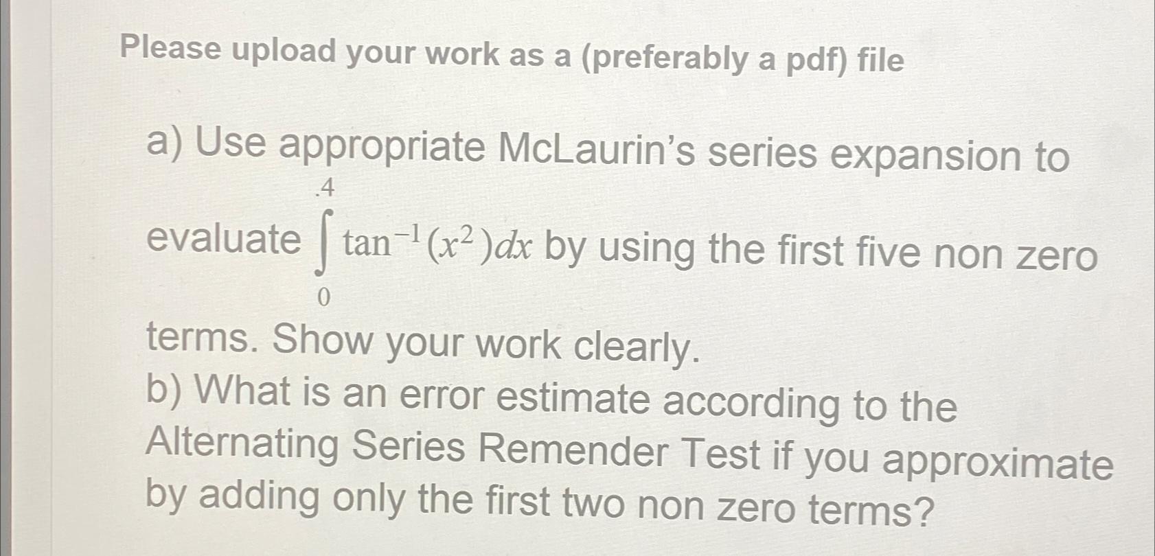 Solved Please upload your work as a (preferably a pdf) | Chegg.com