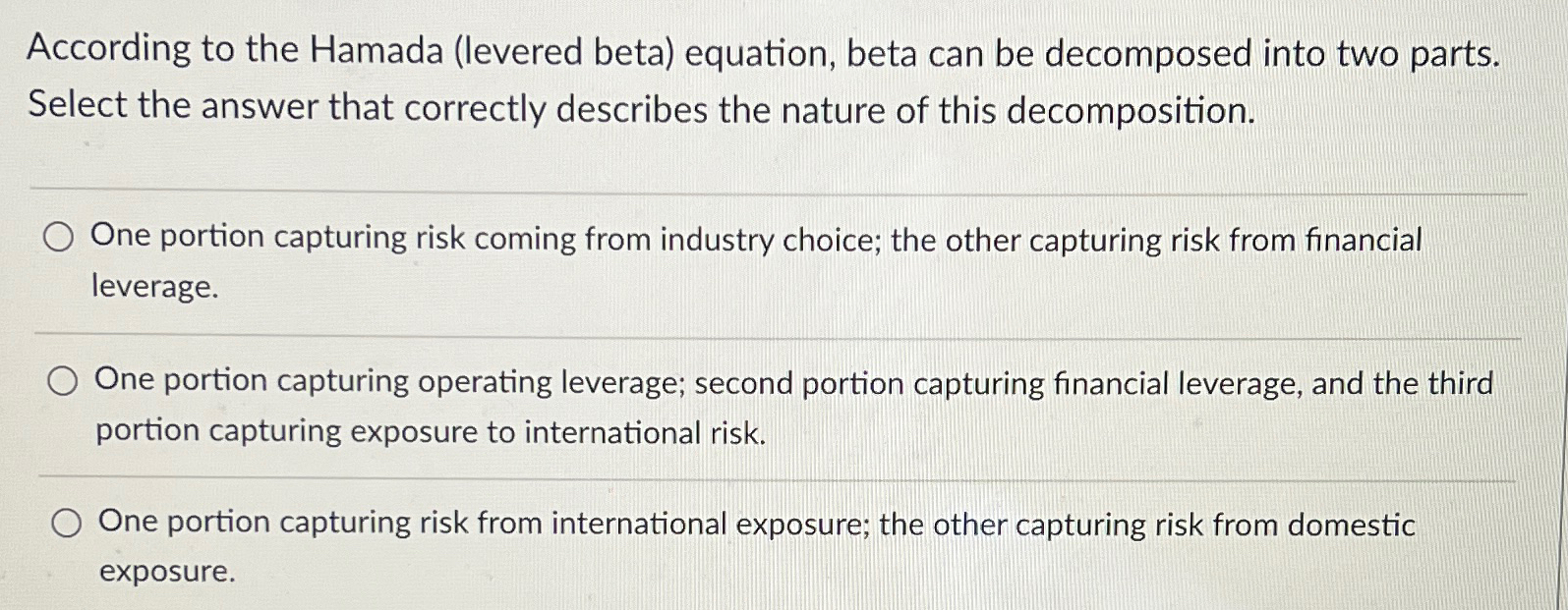 Solved According to the Hamada (levered beta) ﻿equation, | Chegg.com