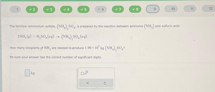 Solved The fertilizer ammonium sulfate, (NH4)2SO4, is | Chegg.com