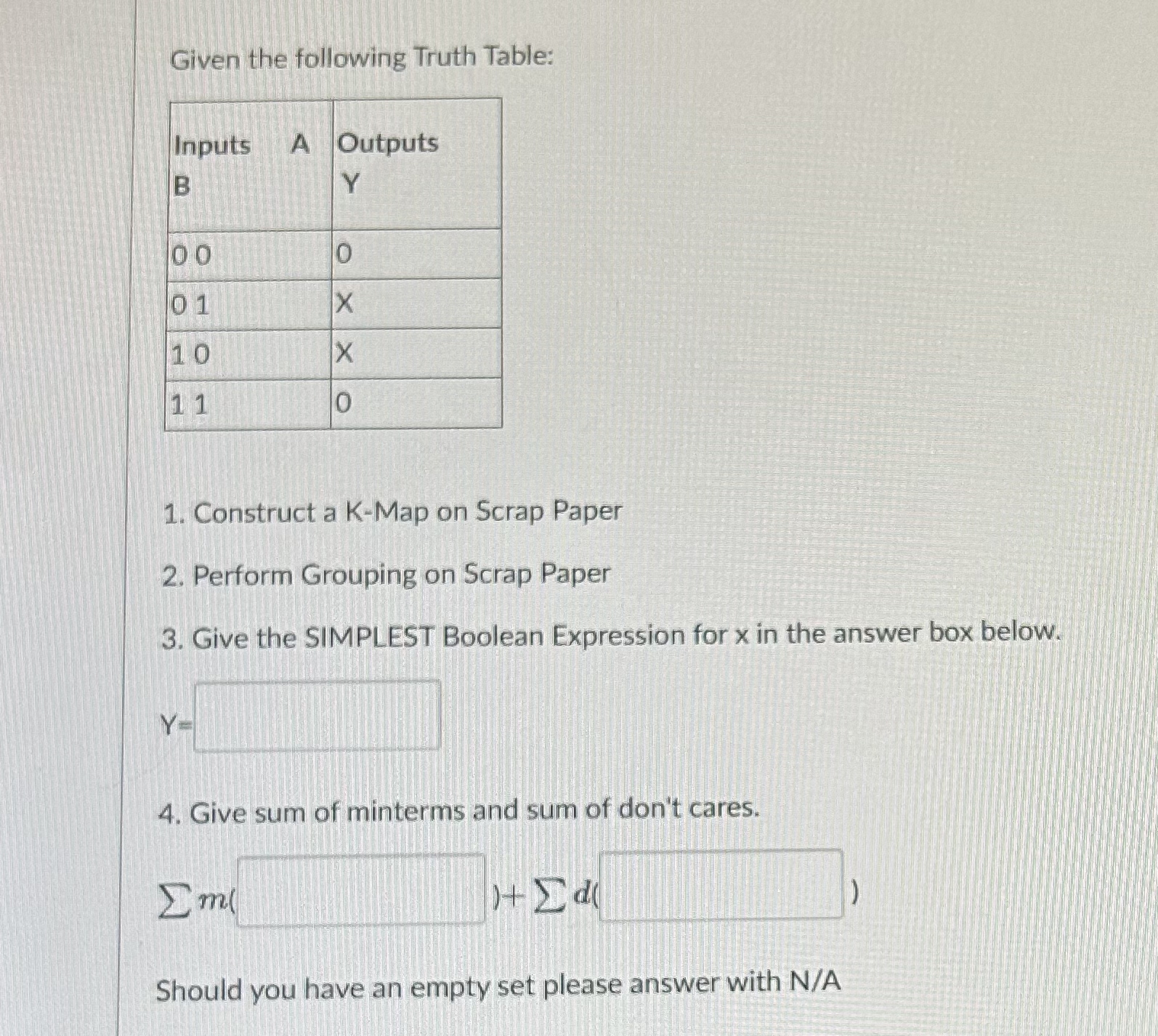 Solved Given The Following Truth