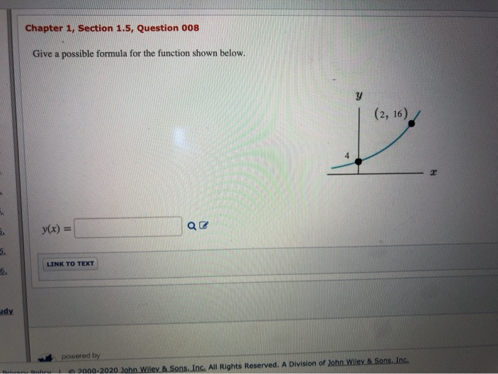 Solved Chapter 1, Section 1.5, Question 008 Give a possible | Chegg.com
