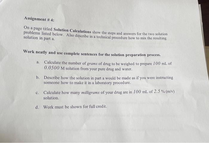 Solved Assignment \# 4: On a page titled Solution | Chegg.com