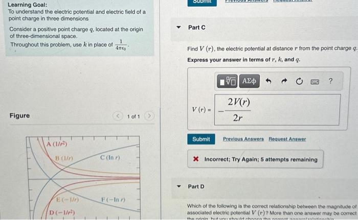 Solved Learning Goal: To understand the electric potential | Chegg.com