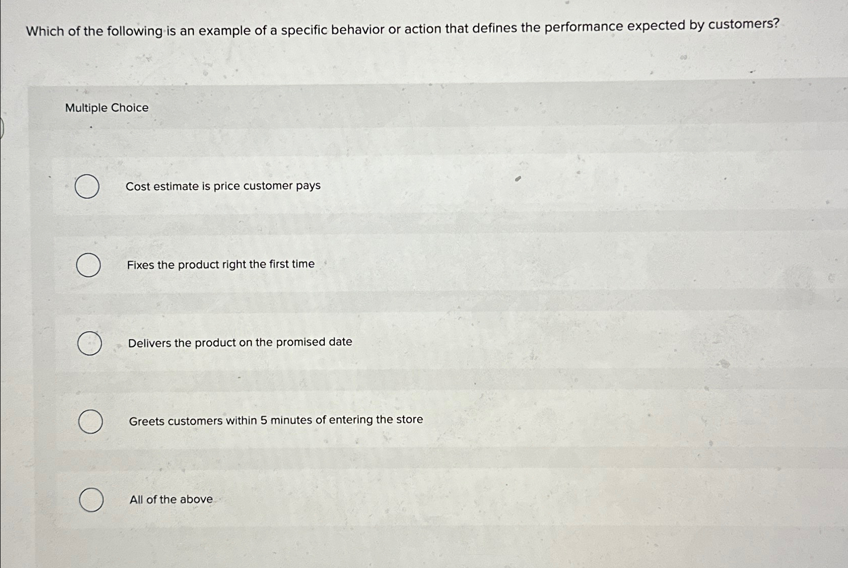 Solved Which of the following is an example of a specific | Chegg.com