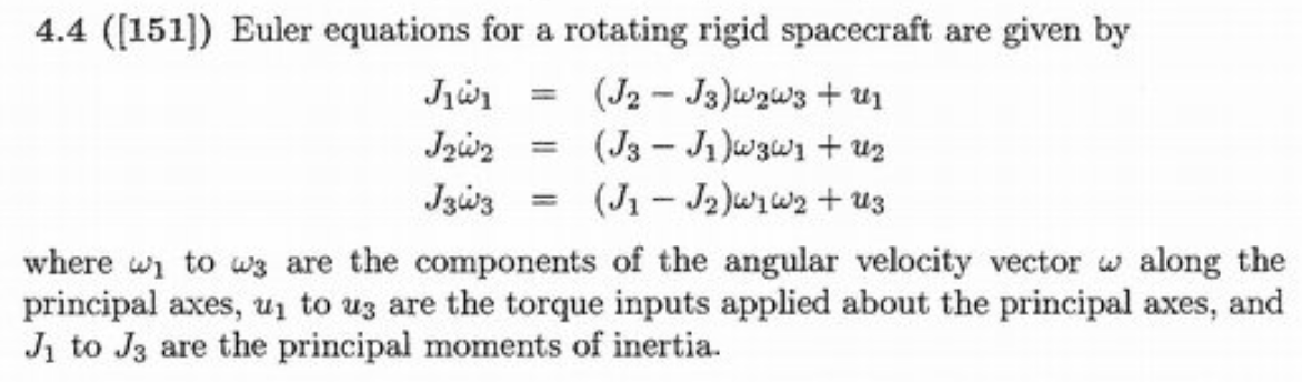 Solved 4.4 ([151]) ﻿Euler equations for a rotating rigid | Chegg.com