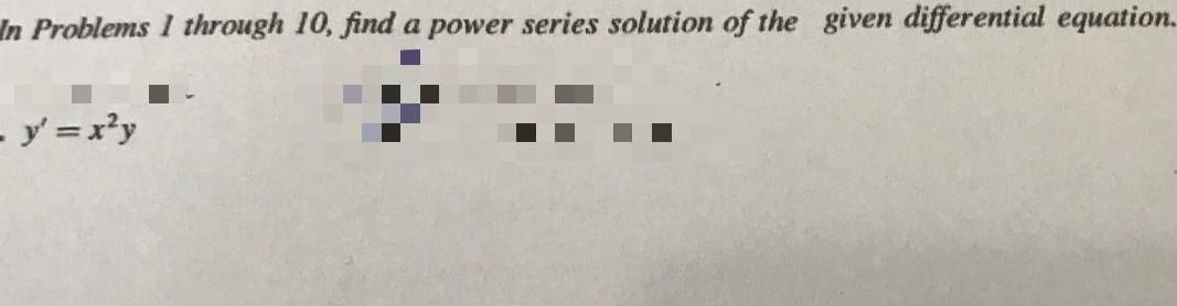 Solved In Problems 1 through 10, find a power series | Chegg.com