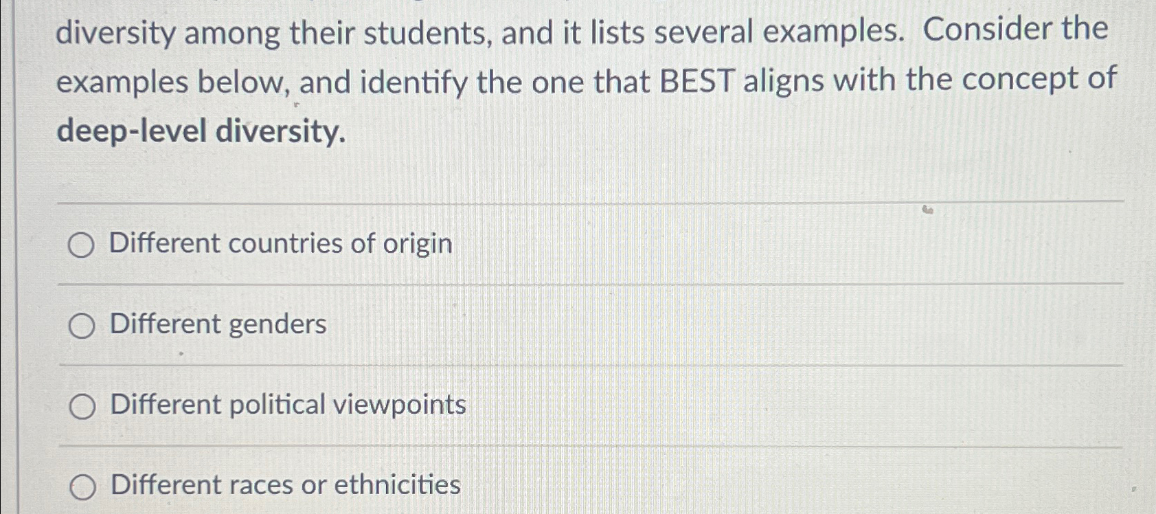 Solved diversity among their students, and it lists several | Chegg.com