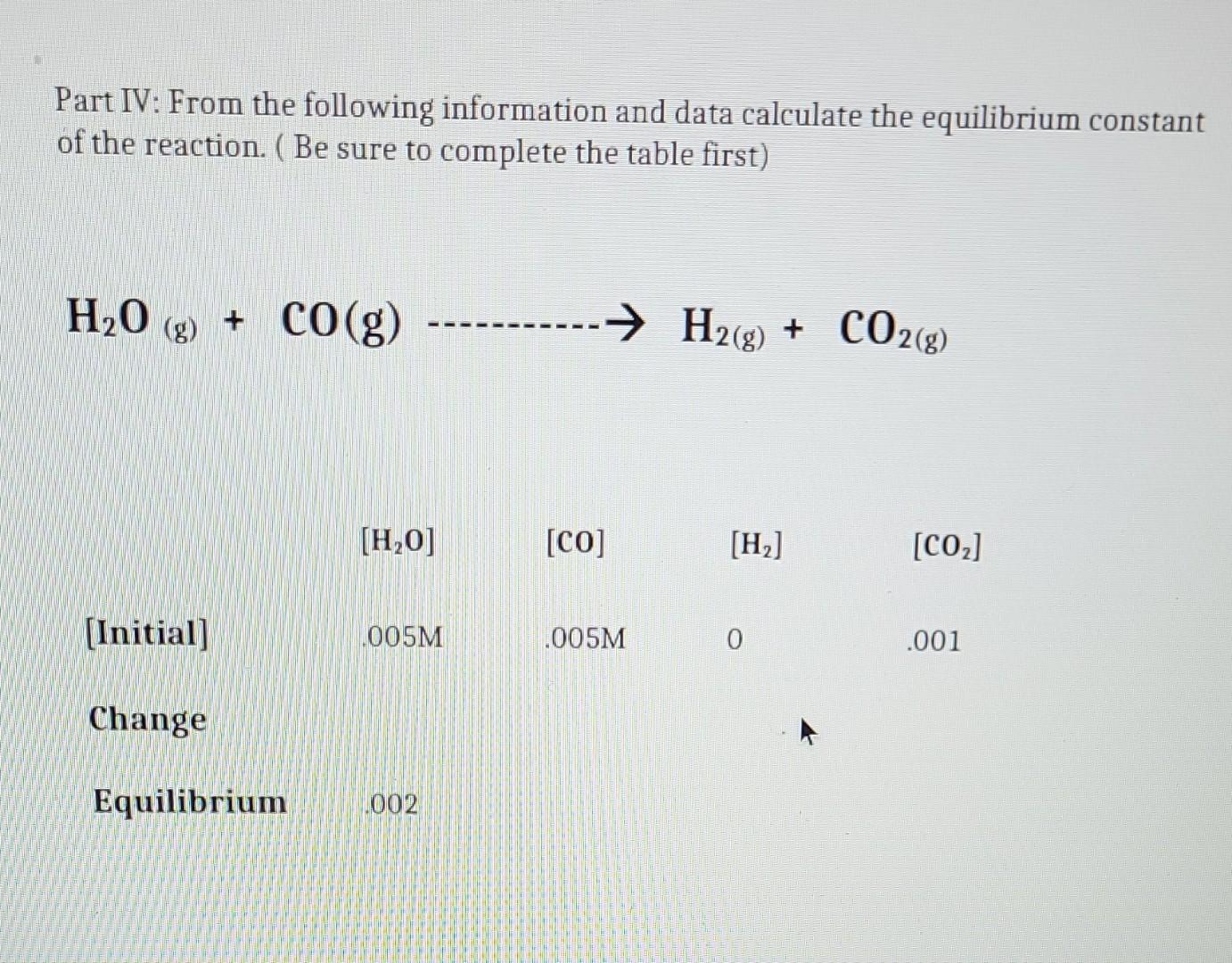 Solved Part IV: From the following information and data | Chegg.com