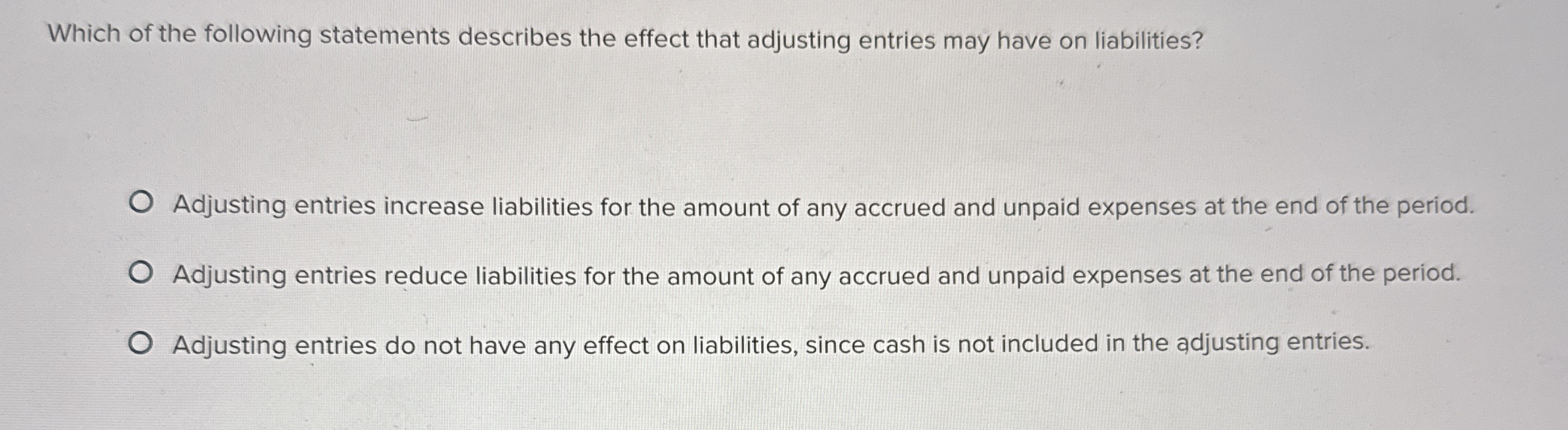 Solved Which of the following statements describes the | Chegg.com
