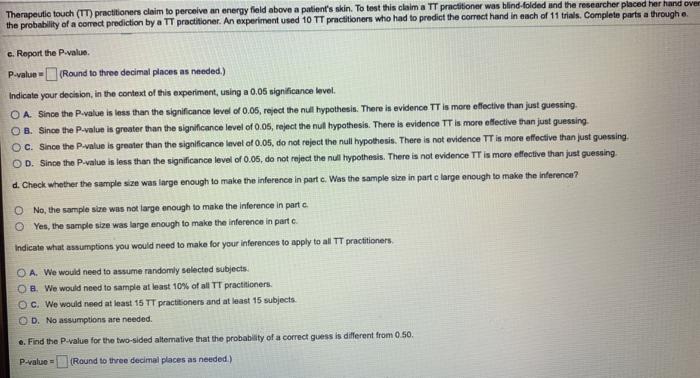 Solved Therapeutic touch (TT) punci per rrudhave a potens | Chegg.com