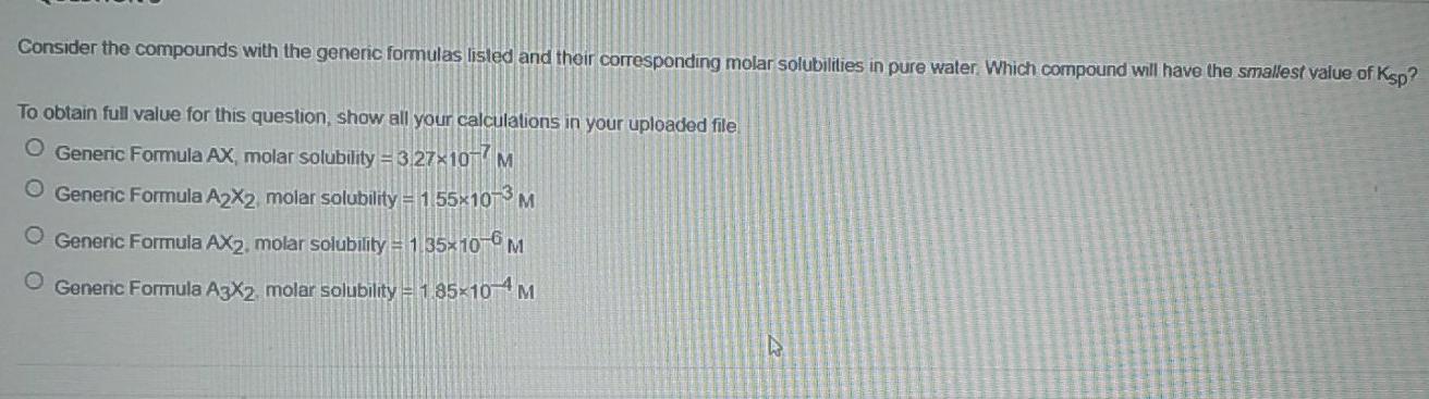 Solved Consider the compounds with the generic formulas | Chegg.com