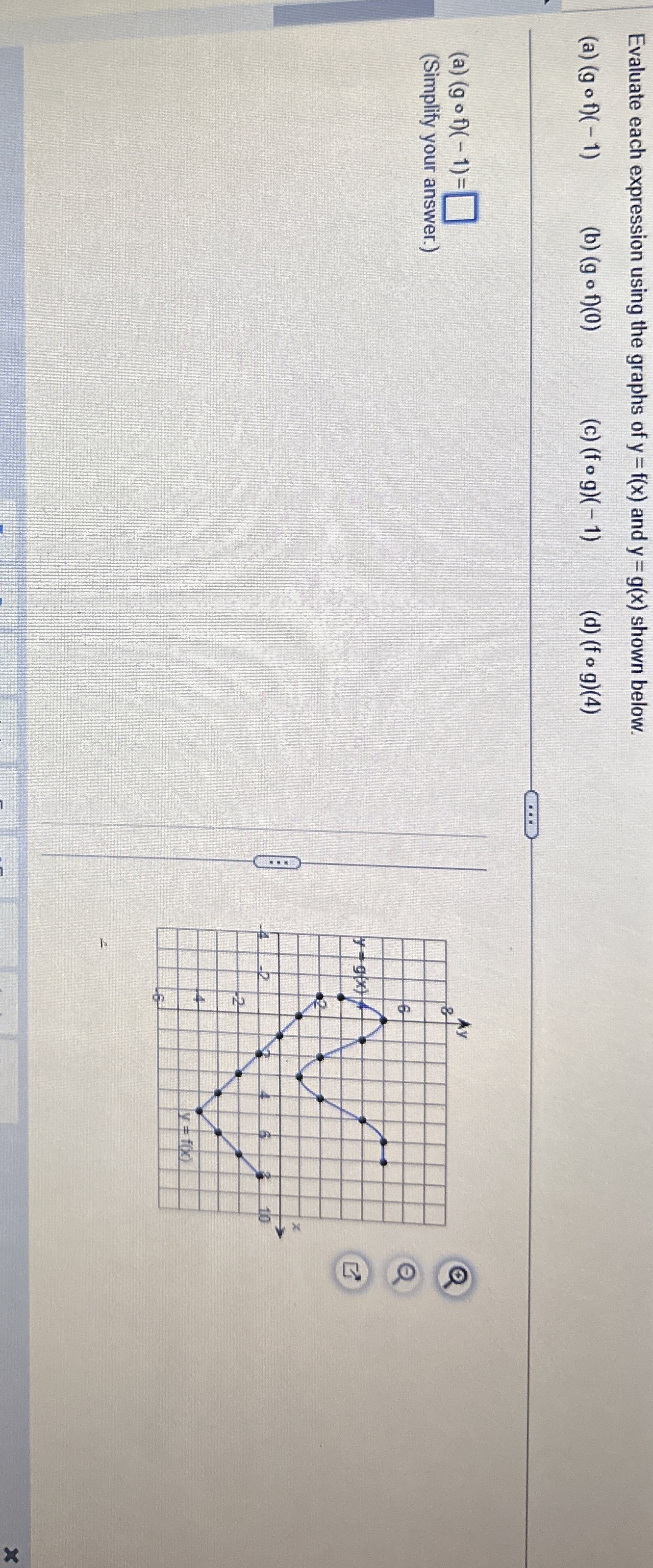 Solved by an EXPERT Evaluate each expression using the graphs of y=f(x) | Chegg.com