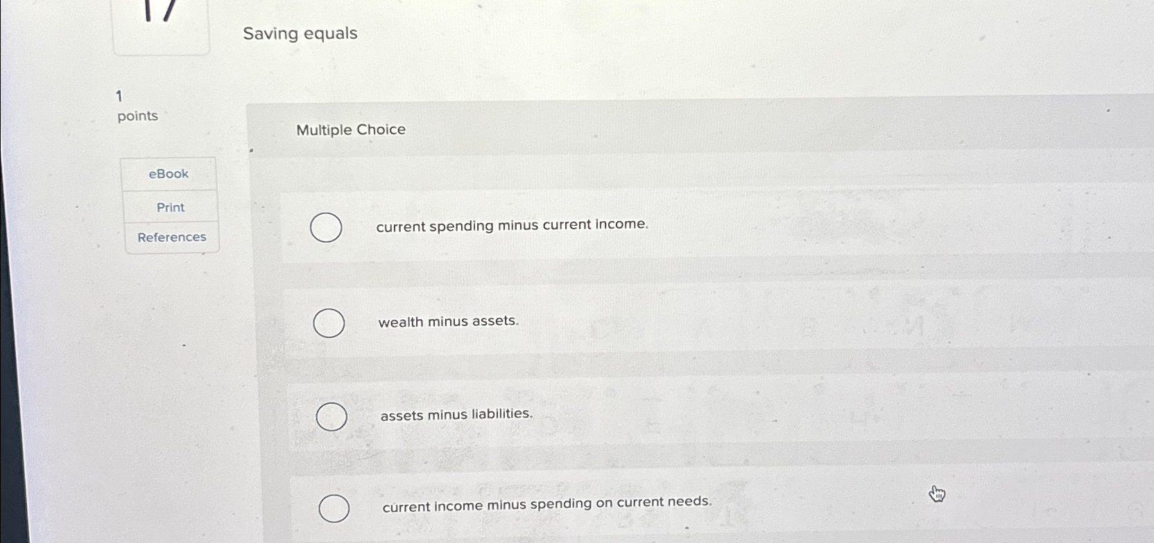 Solved Saving | Chegg.com