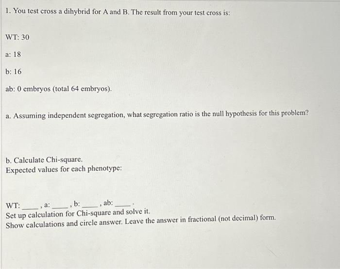 Solved What is your expected ratio? What is your observed | Chegg.com