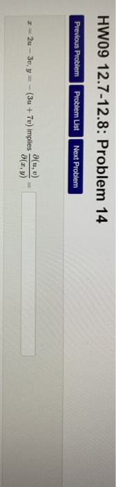 Solved HW09 12.7-12.8: Problem 14 Previous Problem Problem | Chegg.com