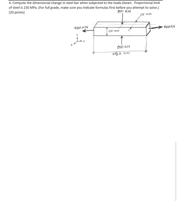 Solved 4. Compute the dimensional change in steel bar when | Chegg.com