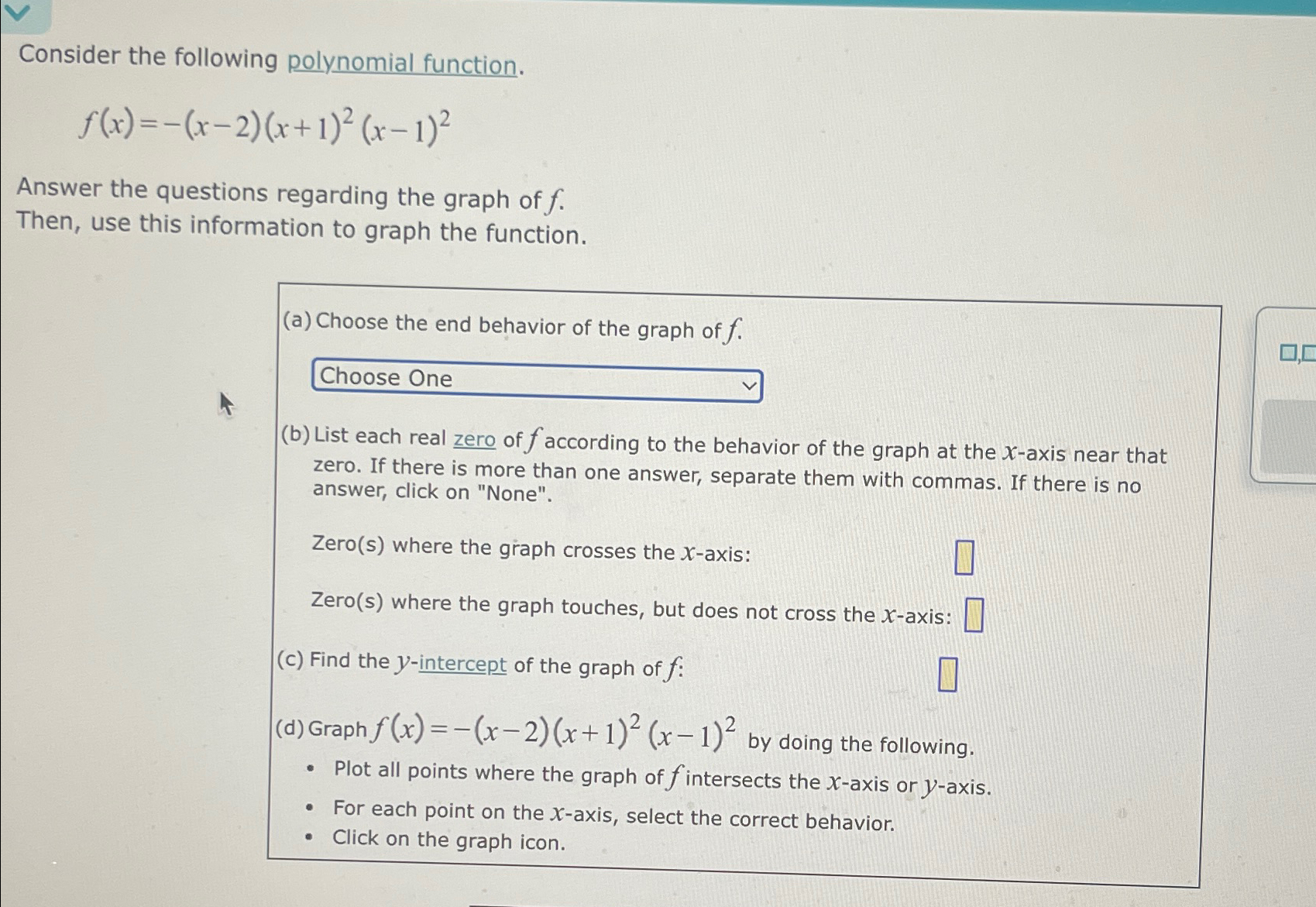 Solved Consider the following polynomial | Chegg.com