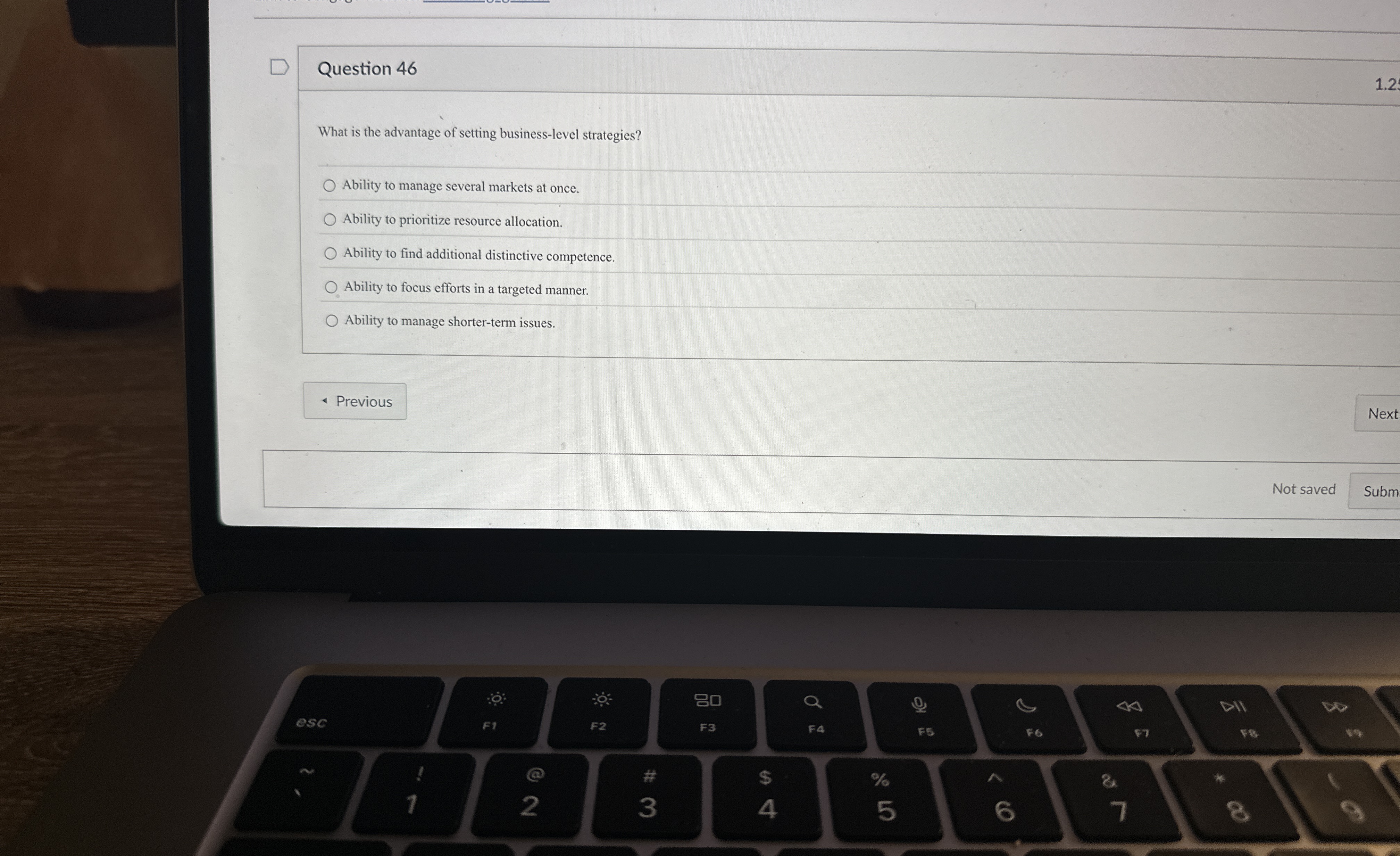 Solved Question 46What is the advantage of setting | Chegg.com