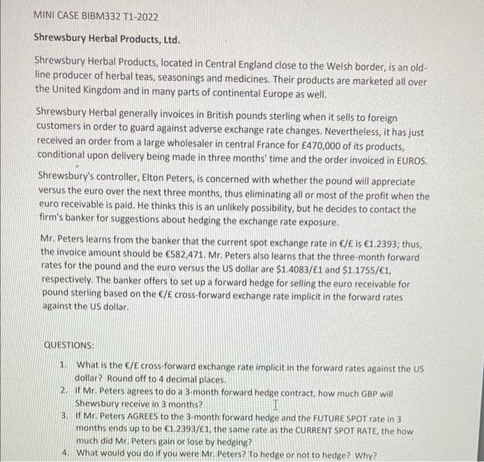 Solved Need answer for all 4 questions by stating number | Chegg.com