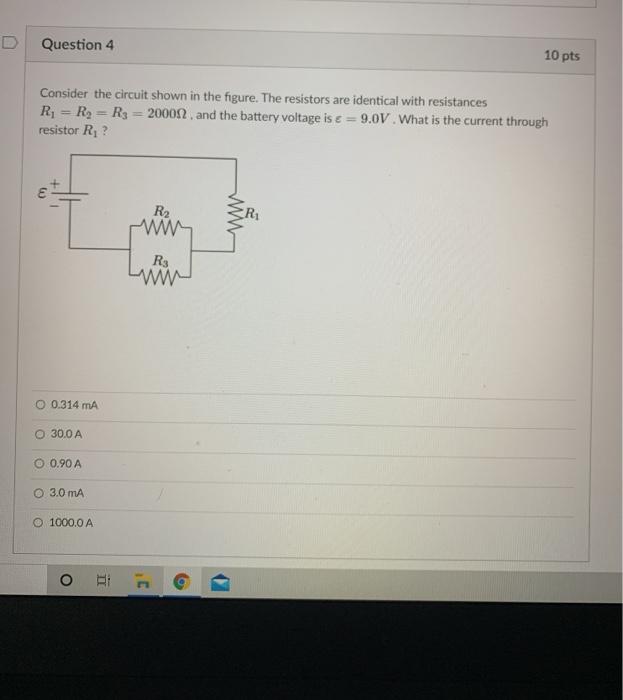 Solved D Question 4 10 Pts Consider The Circuit Shown In The