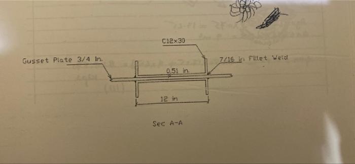Solved 03) (30 points) Use fv= 50 ksi and fu-45 ksi. E70 | Chegg.com