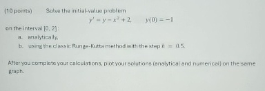 Solved (10 ﻿points) ﻿Solve the initial-value | Chegg.com