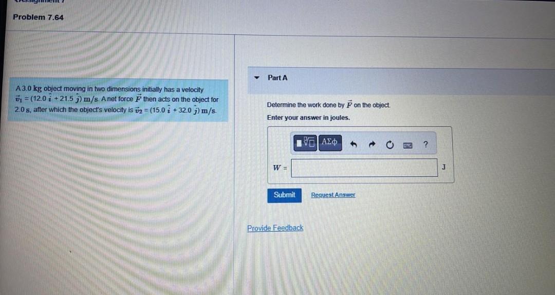 Solved A 3.0 kg object moving in two dimensions initially | Chegg.com