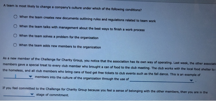 2. Culture and performance (Connect, Perform) Use | Chegg.com