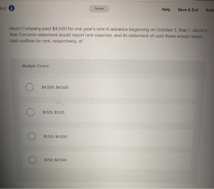 Solved Ruiz Saved Help Save And Exit Subr Jason Company Paid 