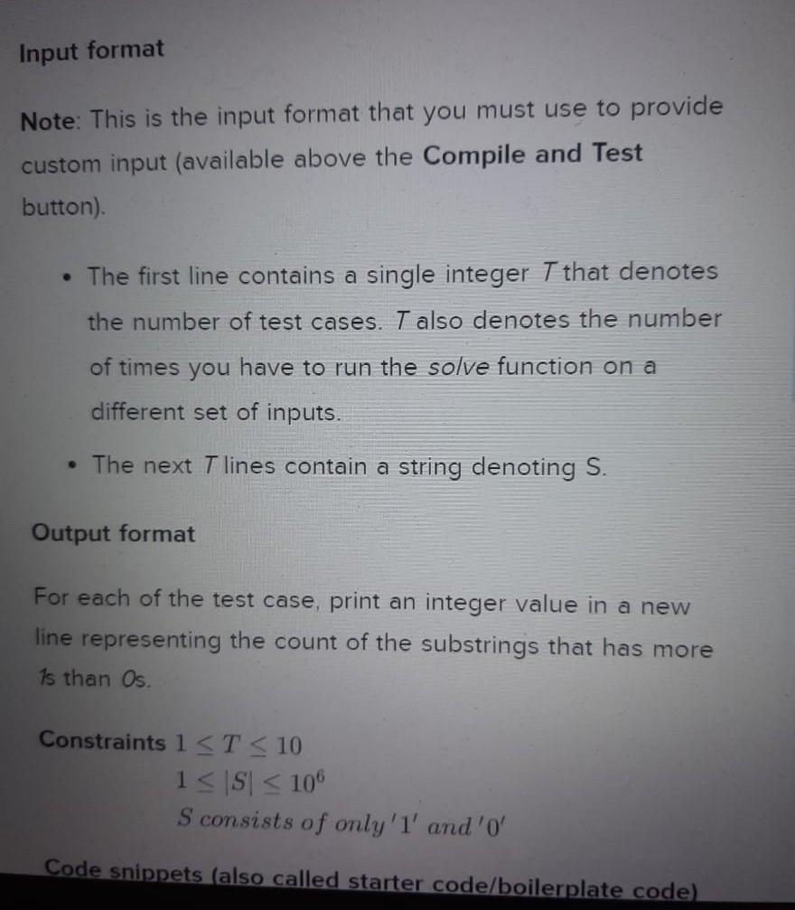 Solved More ones You are given a string S that consists only | Chegg.com