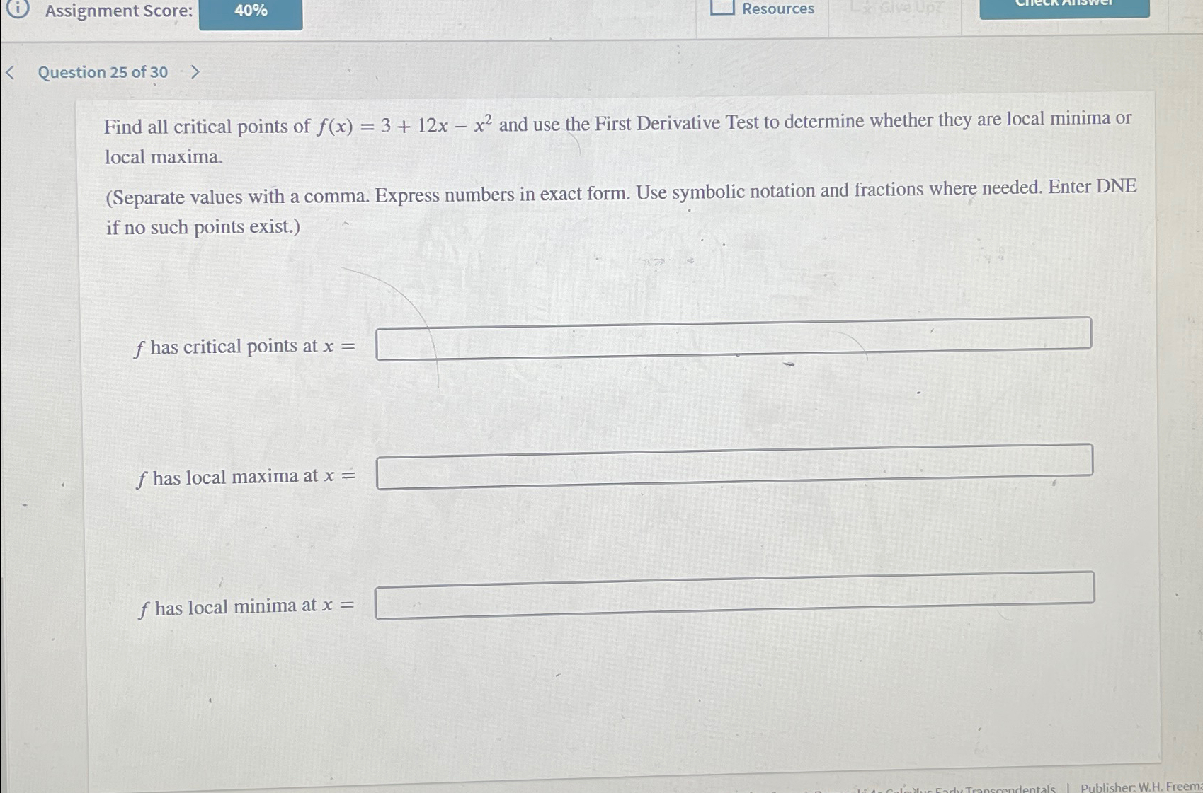 Solved Assignment Score:ResourcesQuestion 25 ﻿of 30Find all | Chegg.com