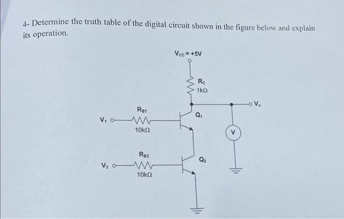 Solved 4- Determine the truth table of the digital circuit | Chegg.com
