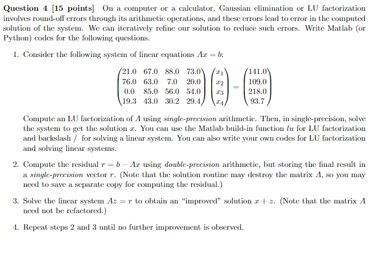 Solved Question 4 [15 ﻿points] ﻿On a computer or a | Chegg.com