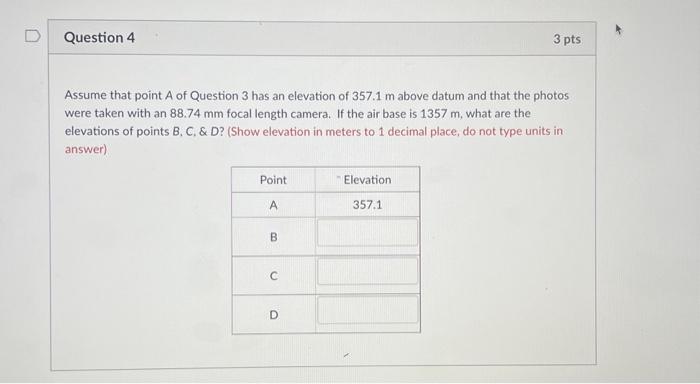 Solved Repeat Questions 3 and 4, except D was measured as | Chegg.com