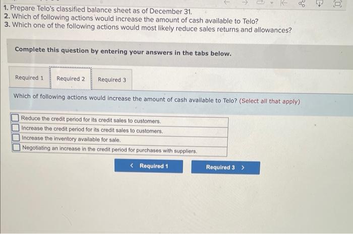 Solved As owner of Telo, a startup business, you are | Chegg.com
