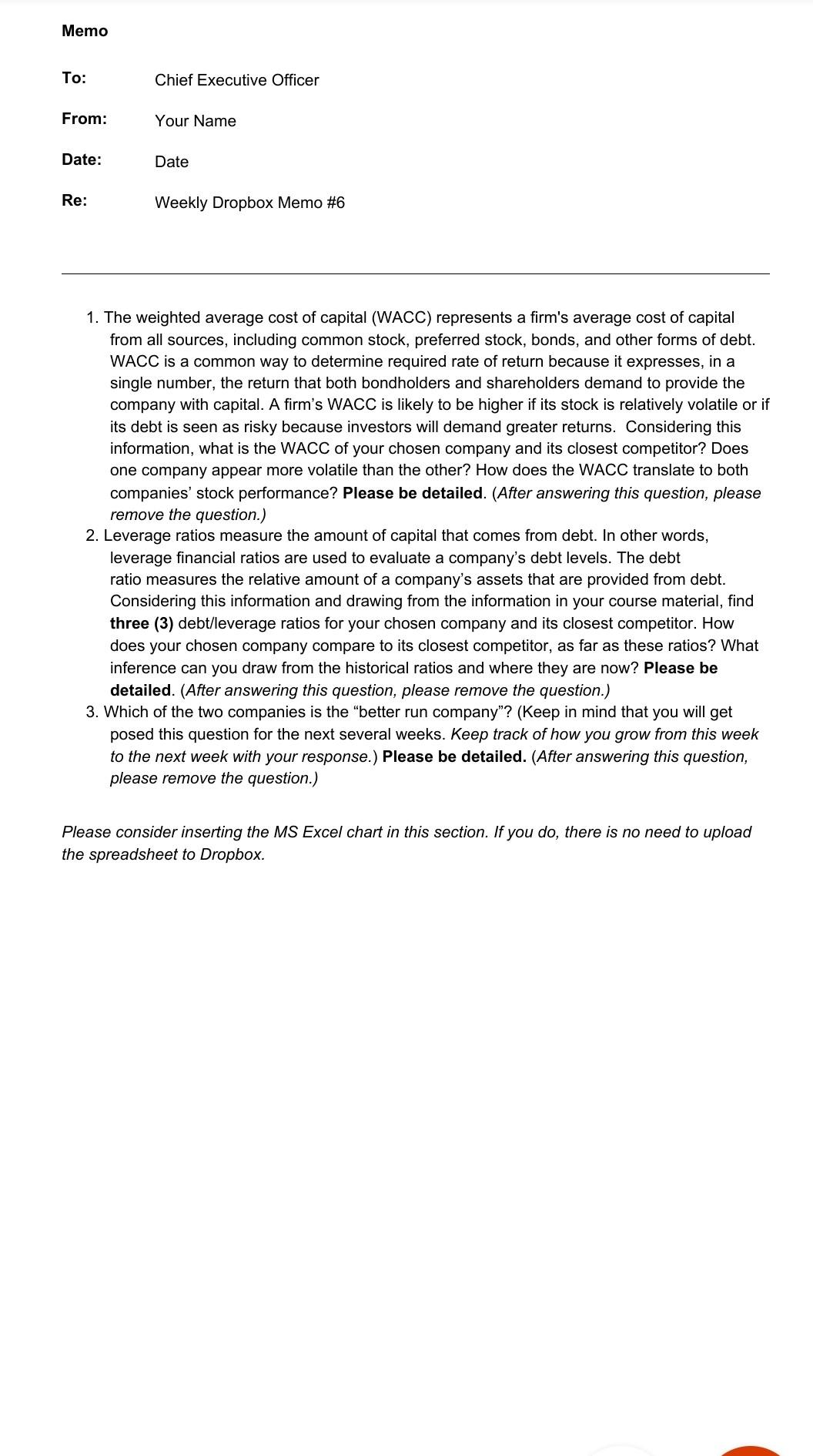 1. The weighted average cost of capital (WACC) | Chegg.com