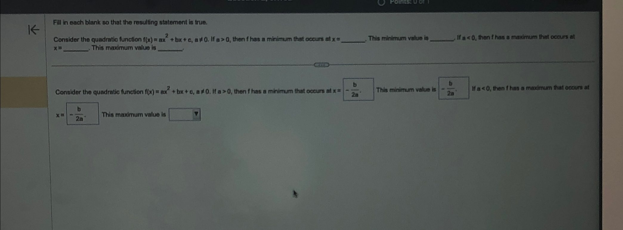 Solved Fill in each blank so that the resulting statement is | Chegg.com
