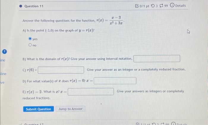 Solved Answer the following questions for the function, | Chegg.com