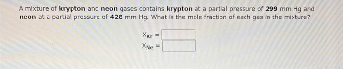 Solved A mixture of neon and hydrogen gases, at a total | Chegg.com