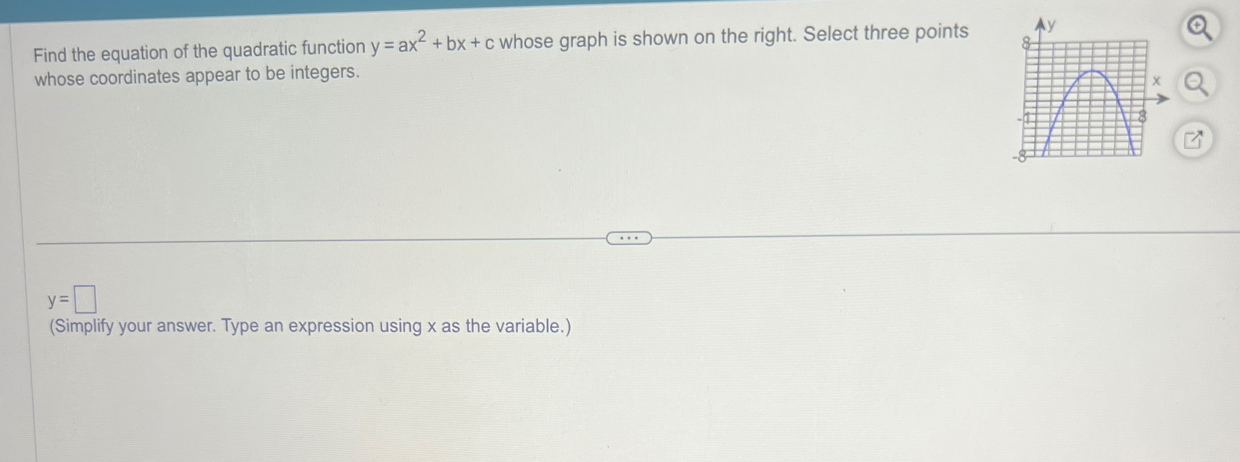 Solved Find the equation of the quadratic function | Chegg.com