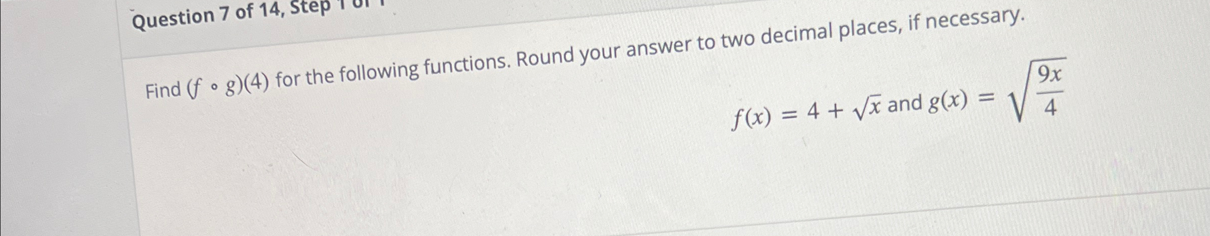 Solved Find F G 4 ﻿for The Following Functions Round