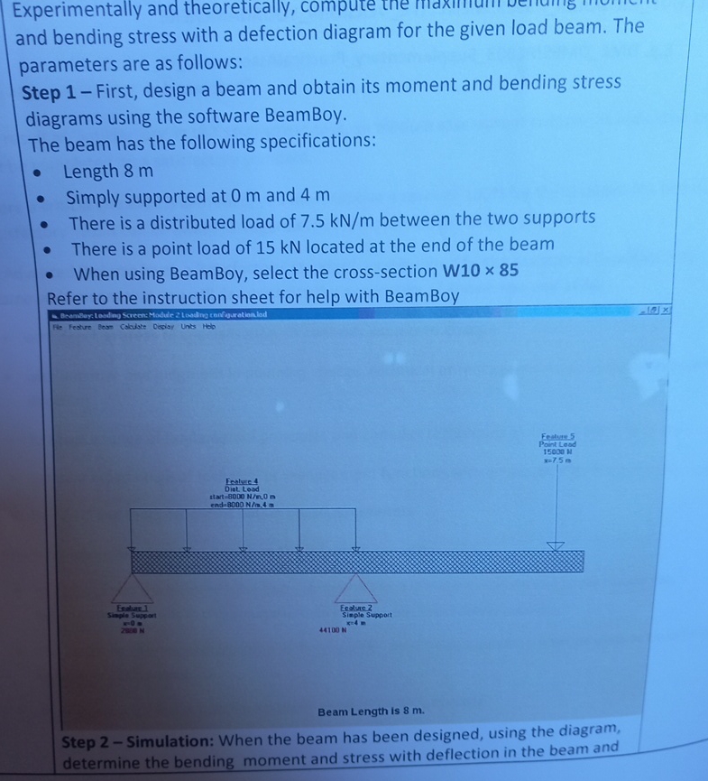 Solved Experimentally and theoretically, compute and bending | Chegg.com
