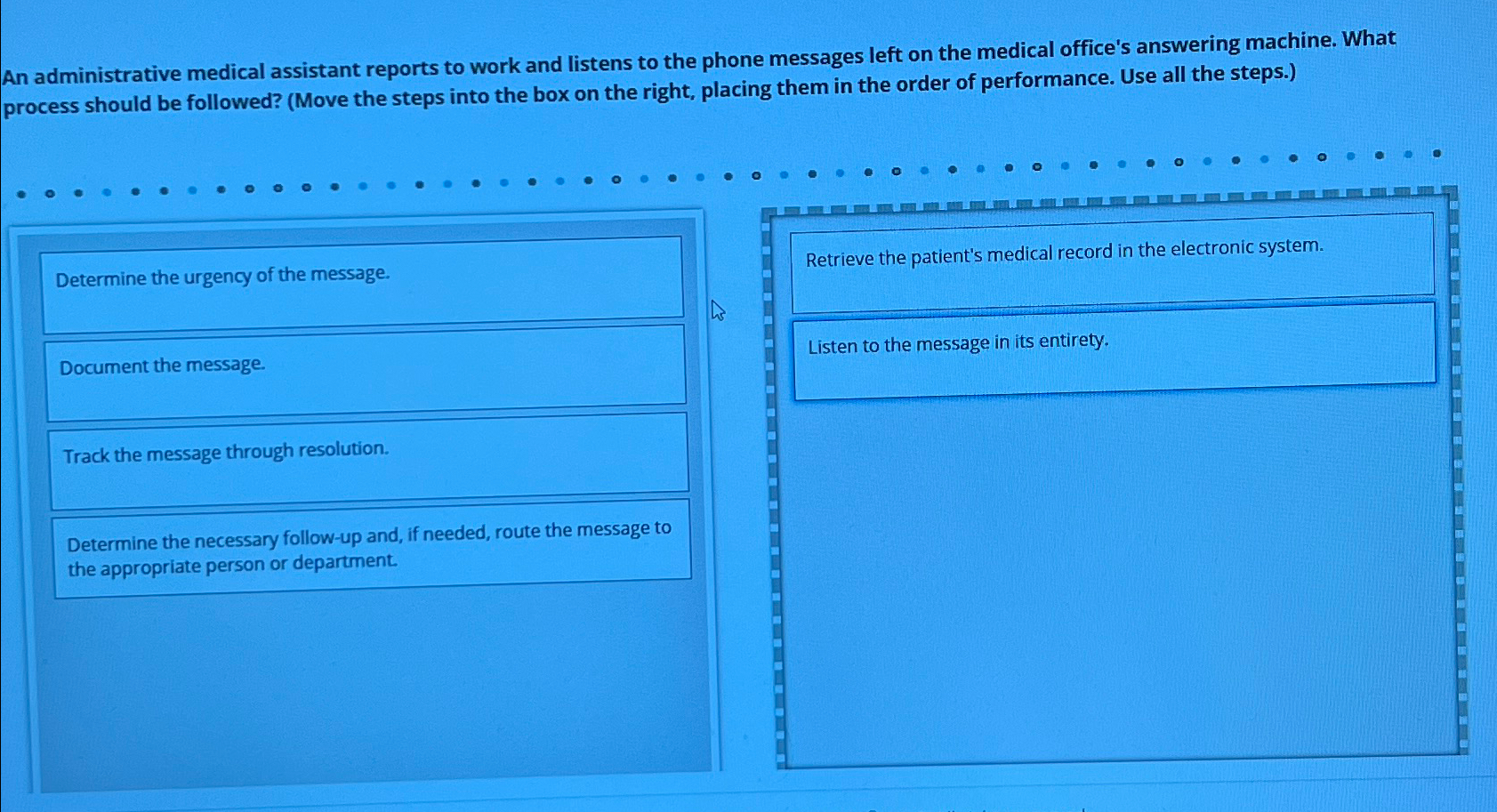 Solved An administrative medical assistant reports to work | Chegg.com